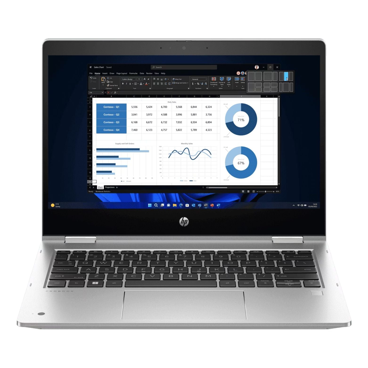 HP Pro x360 435 G10 13.3" FHD IPS AMD Ryzen 7 7730U 2.0 GHz 16GB DDR4
