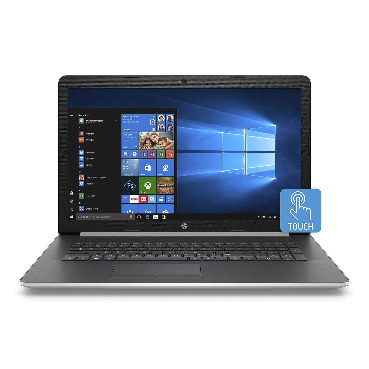 HP 17-by1071cl 17.3" HD+ Touch Laptop, Intel Core i7-8565u (1.8 GHz),